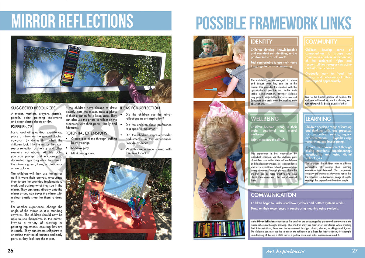 Art Experiences Reflecting The EYLF V2.0 – Curriculum Kids